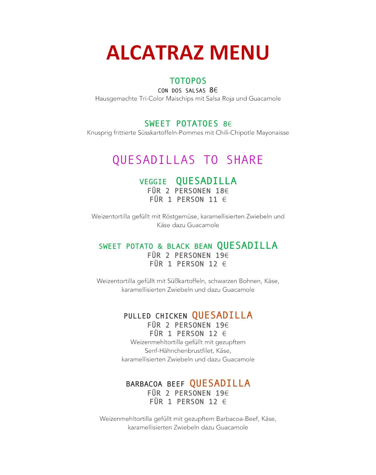 Alcatraz - Casa de Fajitas Mexican Bar & Grill in Berlin Wilmersdorf